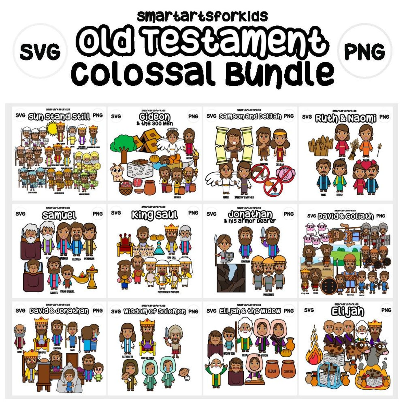 Old Testament Bible Stories Clip Art Bundle - Story for Kids - Bible ...