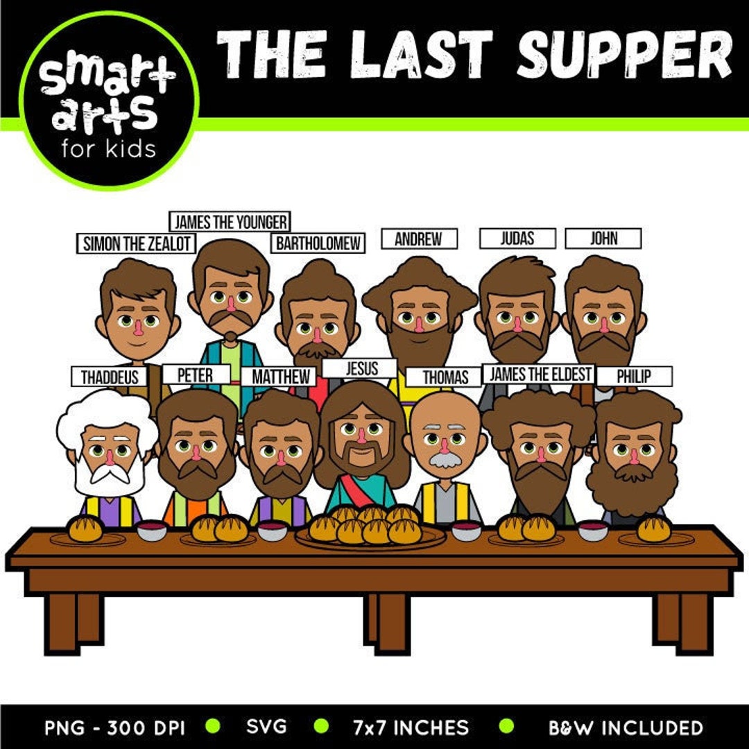The Last Supper Clip Art - Bible Based - Bible Character - SVG Cricut ...