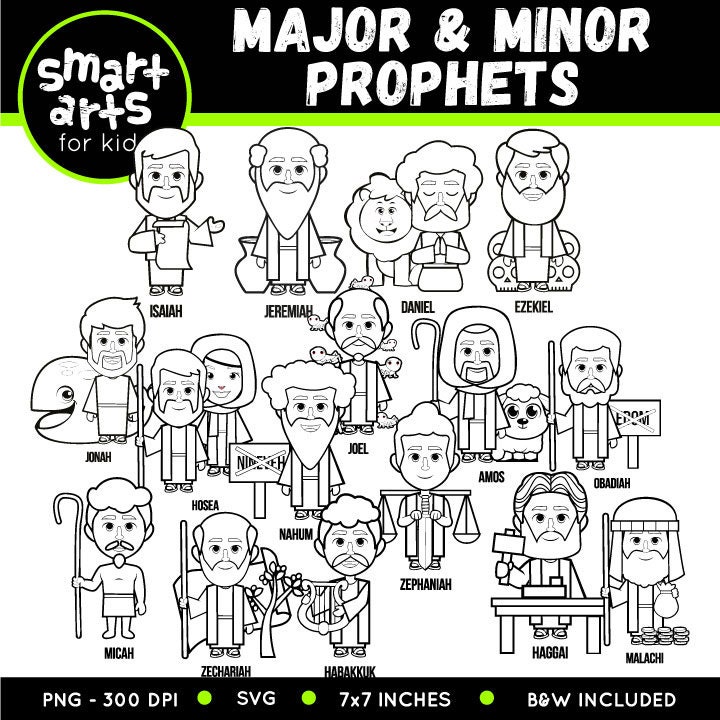 Major and Minor Prophets Clipart - Bible Based - Bible Characters - SVG ...