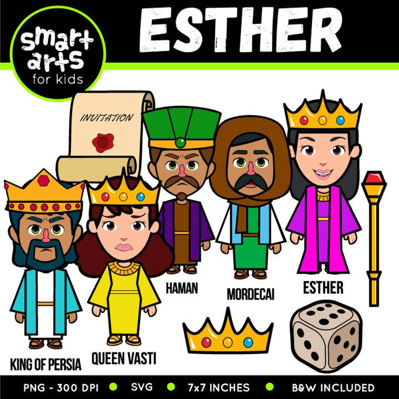 Esther Clip Art Bible Based Bible Characters SVG Cricut - Etsy Australia