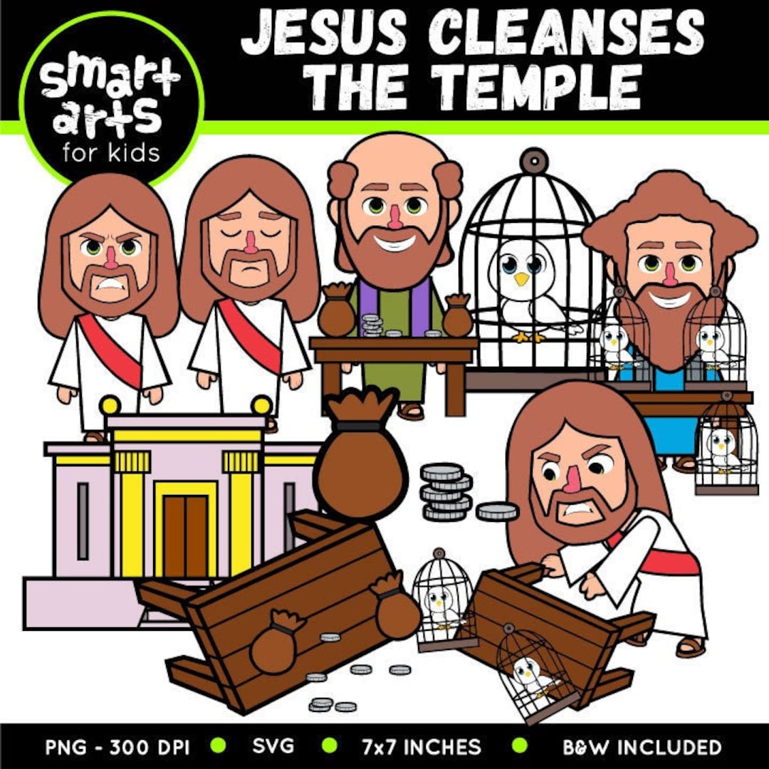 Jesus Cleanses the Temple Clip Art- Bible Based - Bible Characters ...