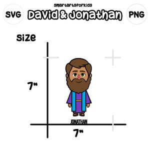 David and Jonathan Clip Art- Bible Based - Bible Characters - VBS ...