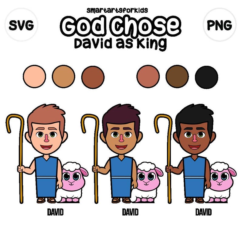 God Chose David as King Clipart - Bible Based - Bible Characters - VBS ...