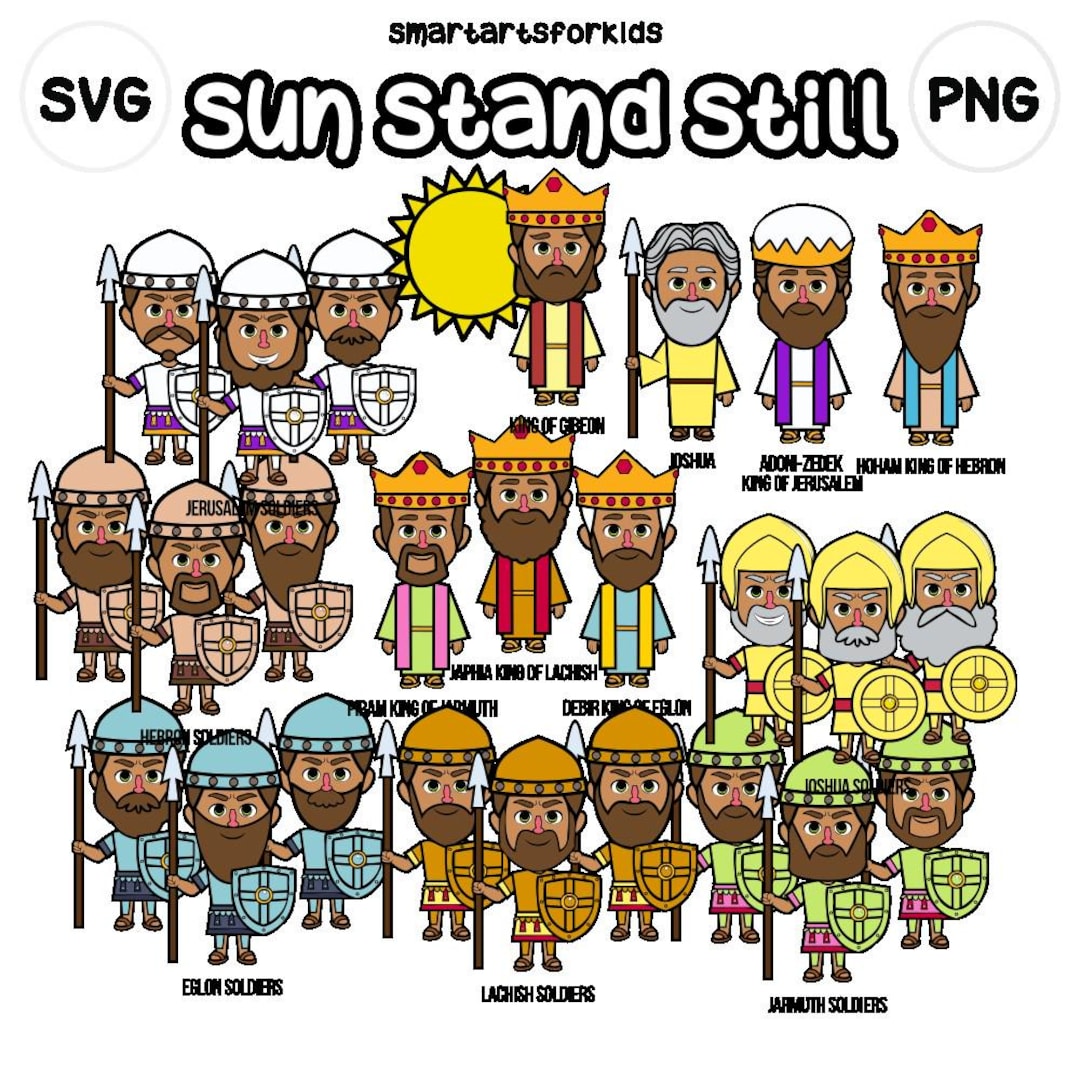 Sun Stand Still Clip Art- Bible Based - Bible Characters - VBS ...