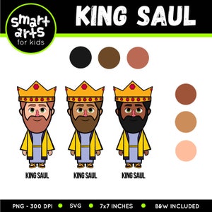 King Saul Clip Art- Bible Based - Bible Characters - VBS - Instant ...