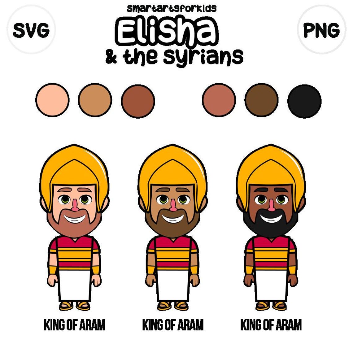 Elisha and the Syrians Clip Art- Bible Based - Bible Characters - VBS ...