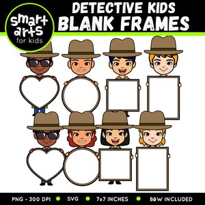 Detective Kids Clipart Bundle - Art for Kids, Detective Clip Art ...