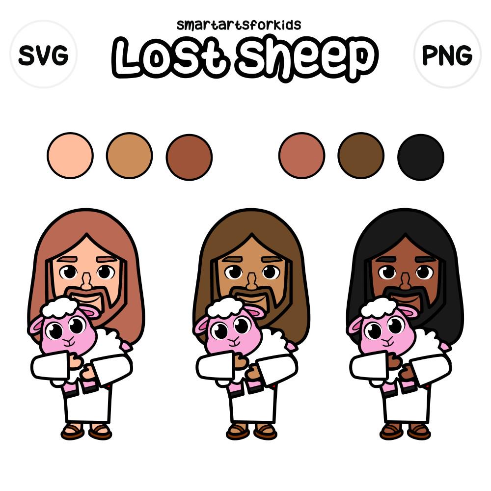 The Lost Sheep Clip Art - Bible Based - Bible Characters - SVG Cricut ...