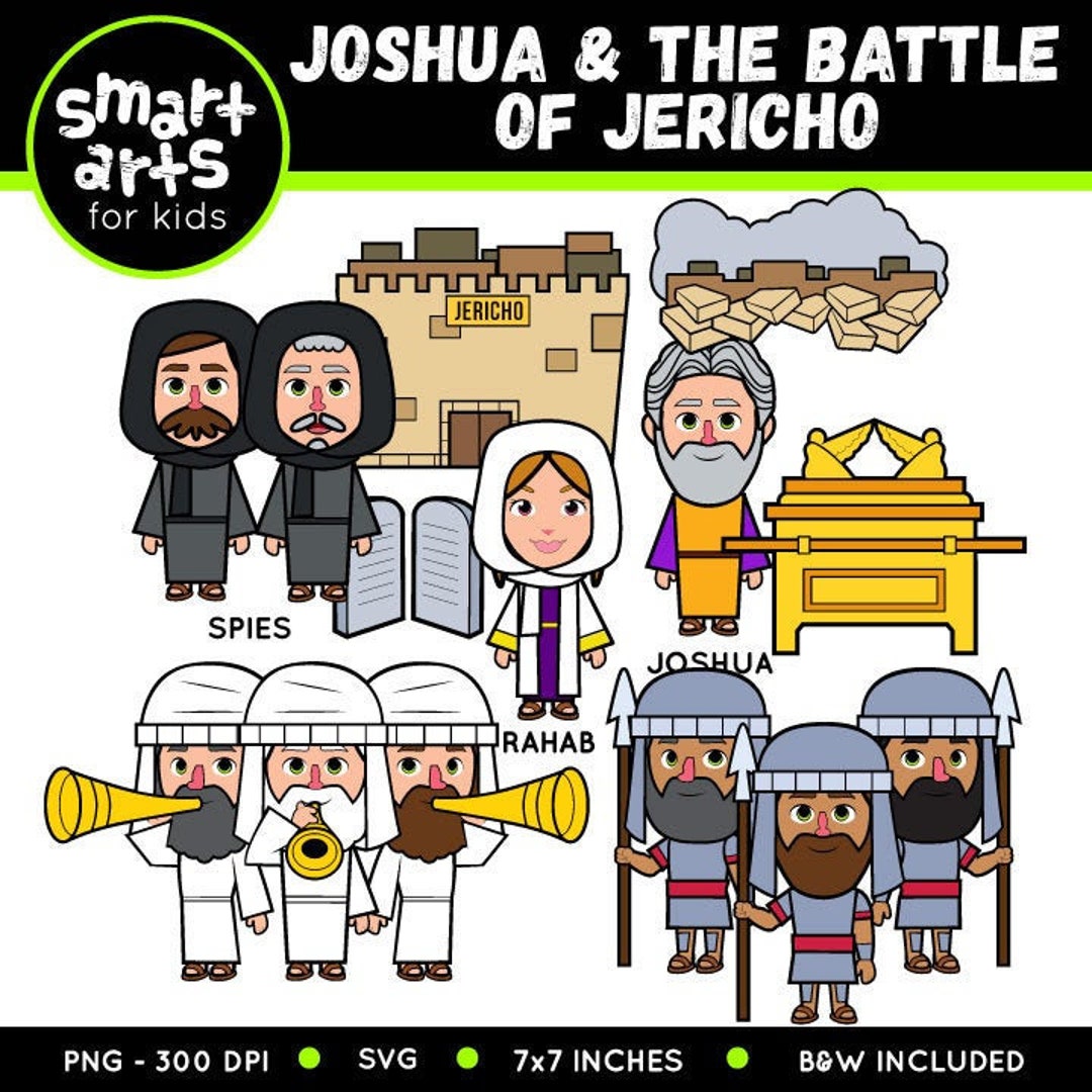 Joshua and Battle of Jericho Clip Art Bible Based Bible - Etsy