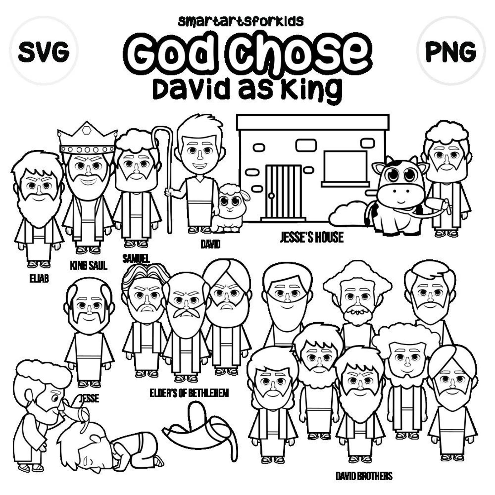 God Chose David as King Clipart - Bible Based - Bible Characters - VBS ...