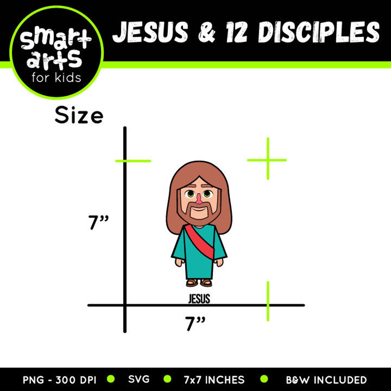 Jesus and 12 Disciples Clip Art 12 Disciples Bible Based - Etsy UK