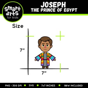 Joseph the Prince of Egypt Clip Art - Cricut - Bible Character - Joseph ...