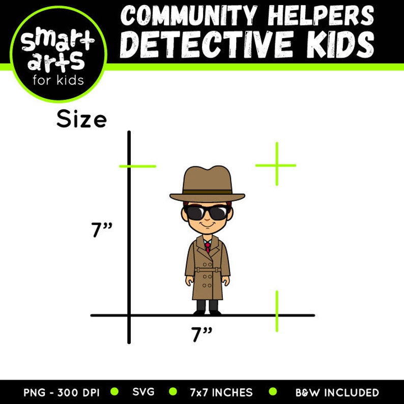 Detective Clip Art Png Png Clipart Graphics Artwork | Etsy
