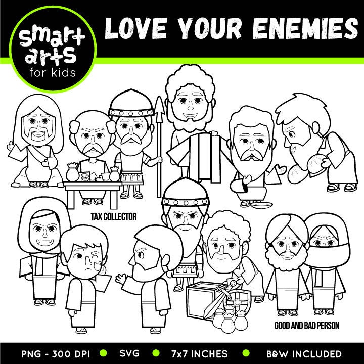 Love Your Enemies Clipart Bible Based Bible Characters - Etsy