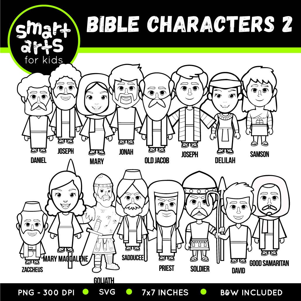 Bible Characters Clip Art 2 Bible Based Bible Characters - Etsy