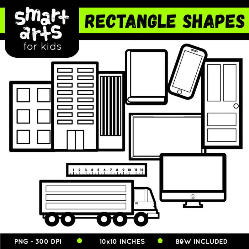 Rectangle Shapes Clip Art Cartoon rectangle rectangle | Etsy