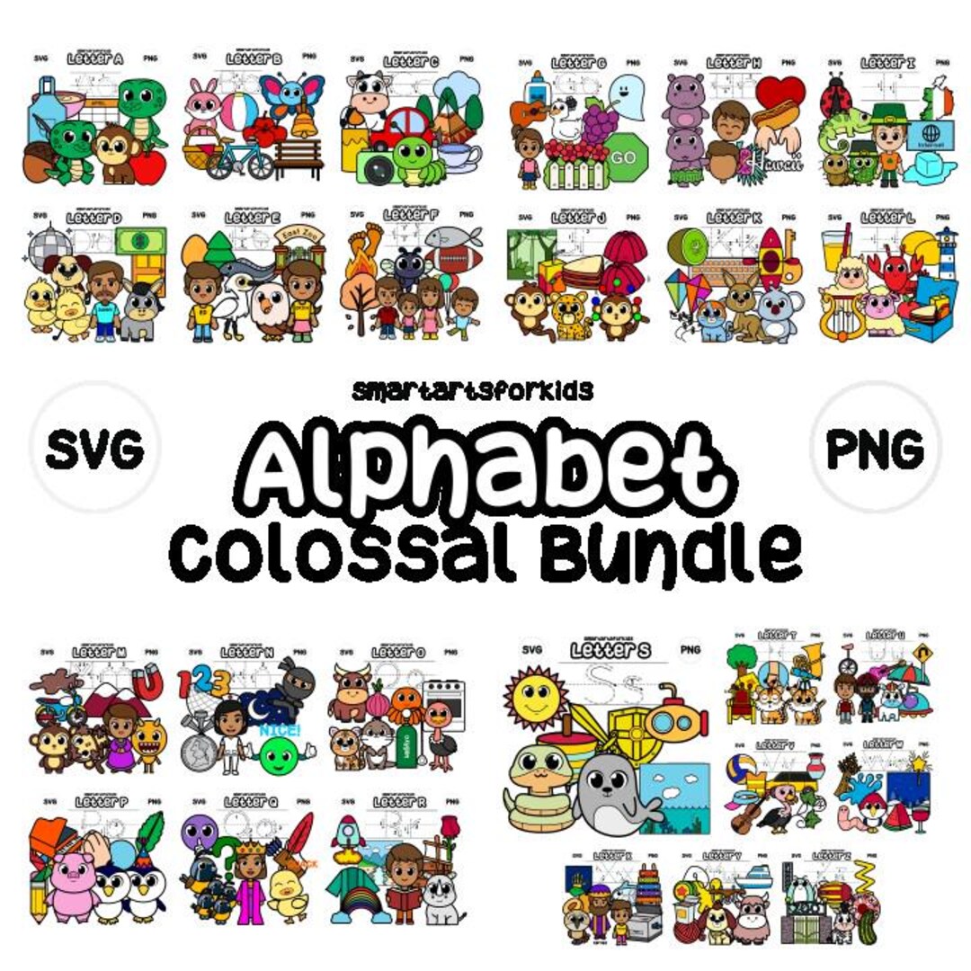 Alphabet Clipart COLOSSAL Bundle - Art for Kids, Alphabet Clip Art ...