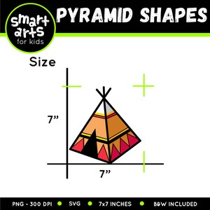 Pyramid Shapes Clip Art - Cartoon - Pyramid - Pyramid Shapes - Instant ...