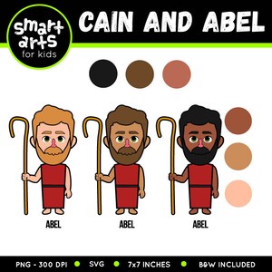Cain and Abel Clip Art - Bible Based - Bible Characters - VBS - Instant ...
