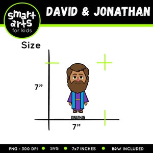 David and Jonathan Clip Art- Bible Based - Bible Characters - VBS ...