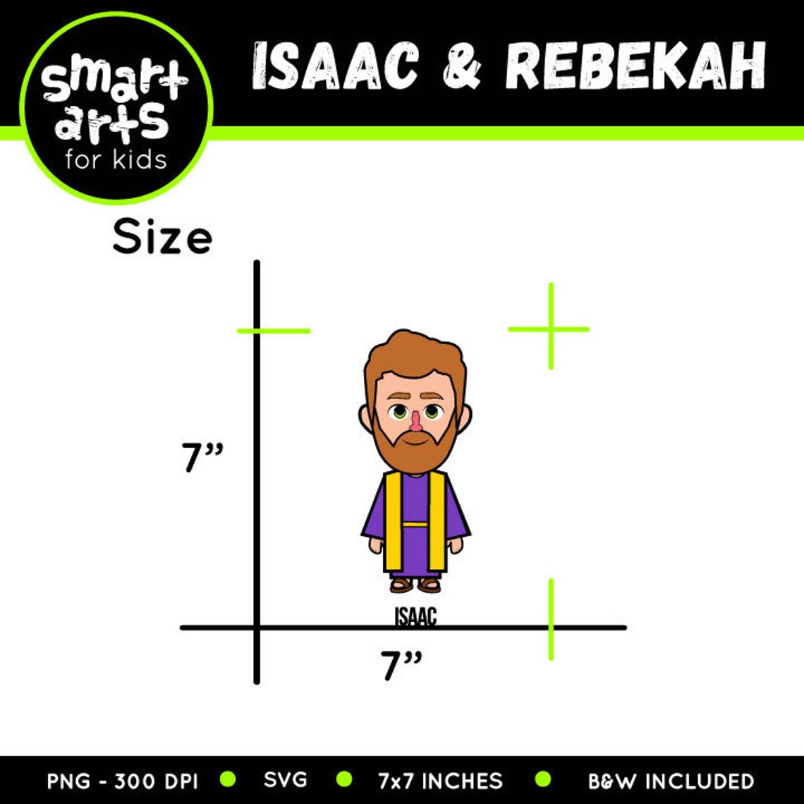 Isaac and Rebekah Clip Art Bible Based Bible Characters - Etsy