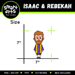 Isaac and Rebekah Clip Art Bible Based Bible Characters - Etsy