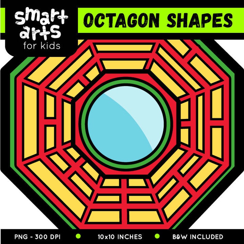 Octagon Shapes Clip Art Cartoon octagon octagon | Etsy