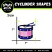Cylinder Shapes Clip Art - Cartoon - Digital Graphics - Cylinder ...