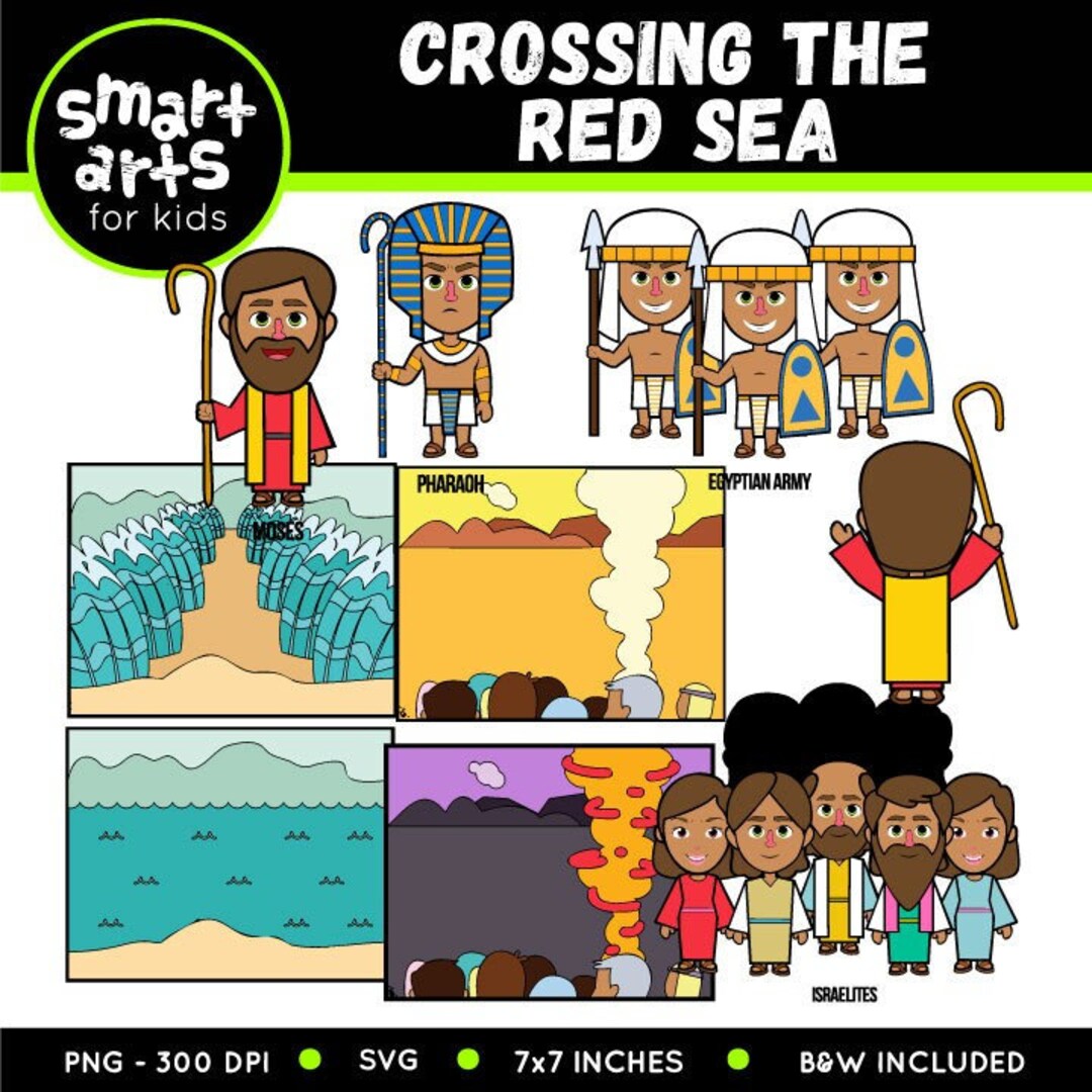 Crossing the Red Sea - Bible Based - Bible Characters - SVG Cricut ...
