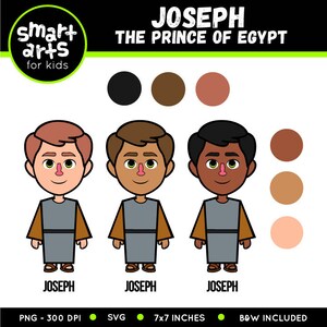 Joseph the Prince of Egypt Clip Art - Cricut - Bible Character - Joseph ...