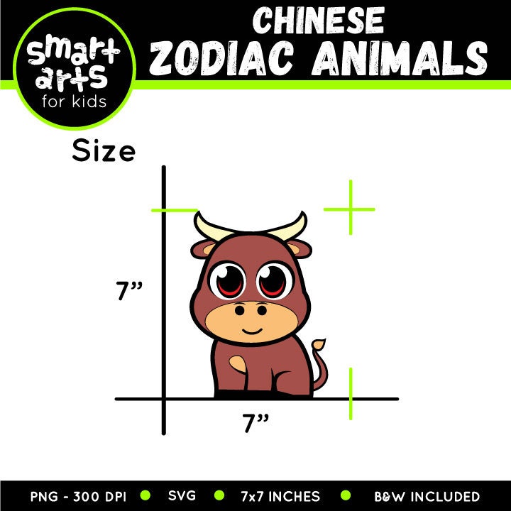 Chinese Zodiac Animals Clip Art Digital Graphics Chinese - Etsy