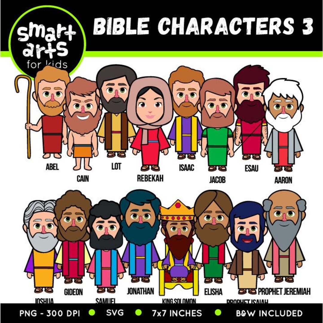 Bible Characters Clip Art 3 Bible Based Bible Characters Etsy UK