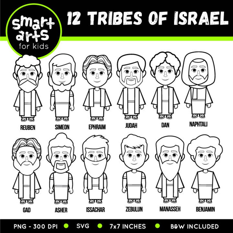 12 Tribes of Israel Clip Art Tribes of Israel Bible Based - Etsy Singapore