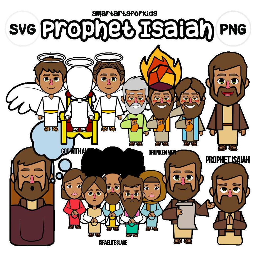 Prophet Isaiah Clip Art- Bible Based - Bible Characters - VBS - Instant ...