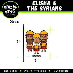 Elisha and the Syrians Clip Art- Bible Based - Bible Characters - VBS ...