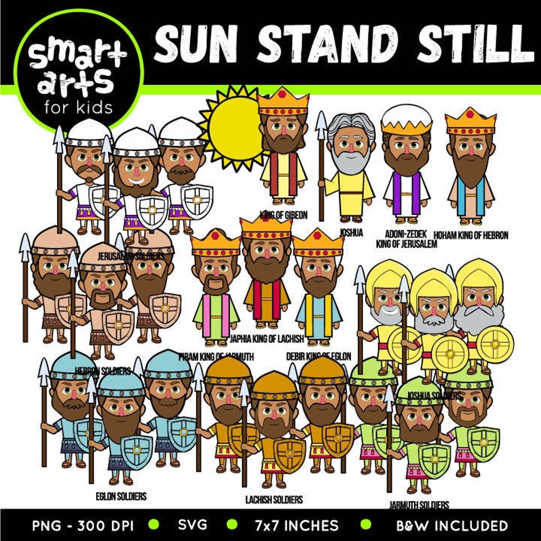 Sun Stand Still Clip Art- Bible Based - Bible Characters - VBS ...