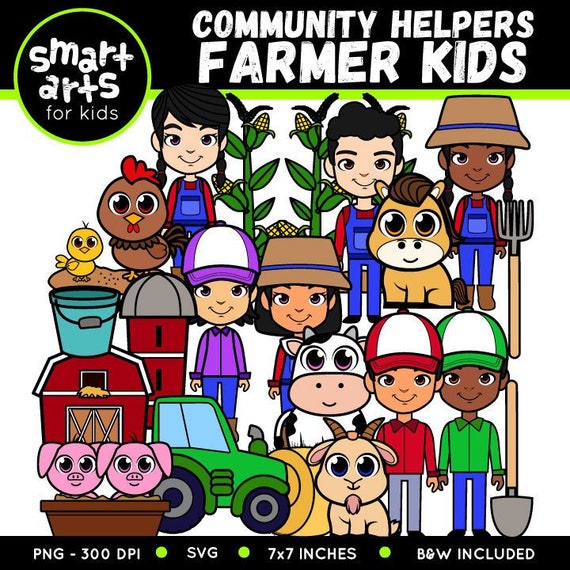 Farmer Clip Art Png Png Clipart Graphics Artwork | Etsy