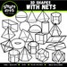 Math 3d Shapes With Nets Clip Art Bundle - Cartoon - 3dnets ...