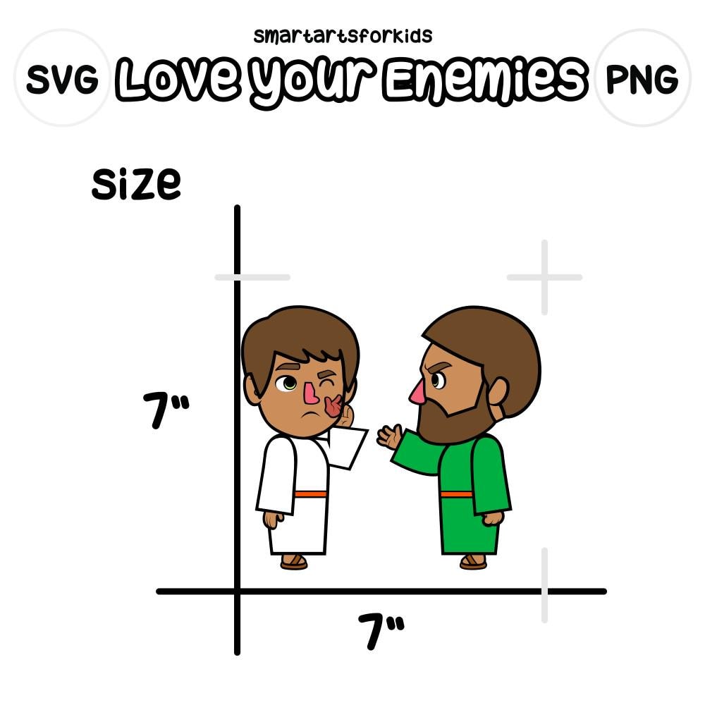Love Your Enemies Clipart - Bible Based - Bible Characters - SVG Cricut ...