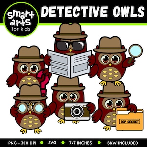 Detective Kids Clipart Bundle - Art for Kids, Detective Clip Art ...