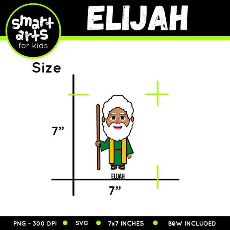 Elijah Clip Art Bible Based Bible Characters Bible Story | Etsy
