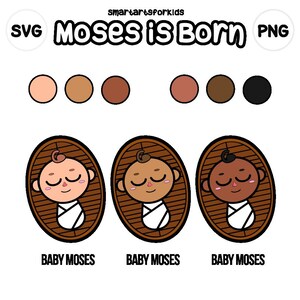 Moses is Born Clip Art - Bible Based - Bible Character - Baby Moses ...