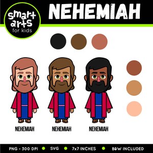 Nehemiah Clip Art- Bible Based - Bible Characters - VBS - Instant ...