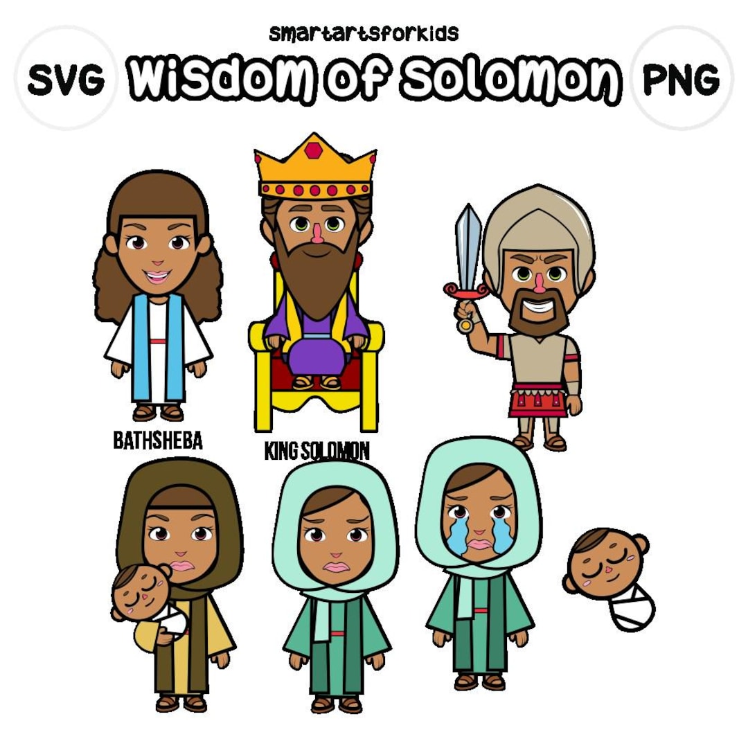 Wisdom of Solomon Clip Art- Bible Based - Bible Characters - VBS ...