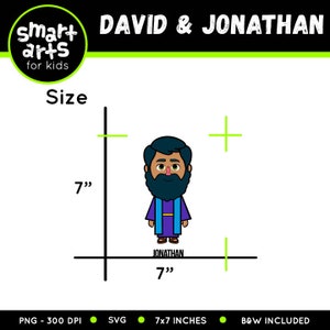 David and Jonathan Clip Art Bible Based Bible Characters - Etsy