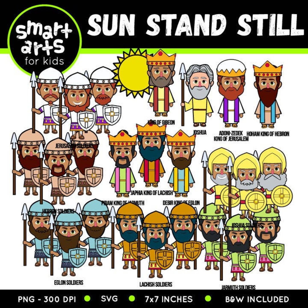Sun Stand Still Clip Art Bible Based Bible Characters VBS - Etsy