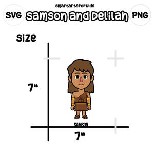 Samson and Delilah Clip Art - Bible Based - Bible Characters - SVG ...