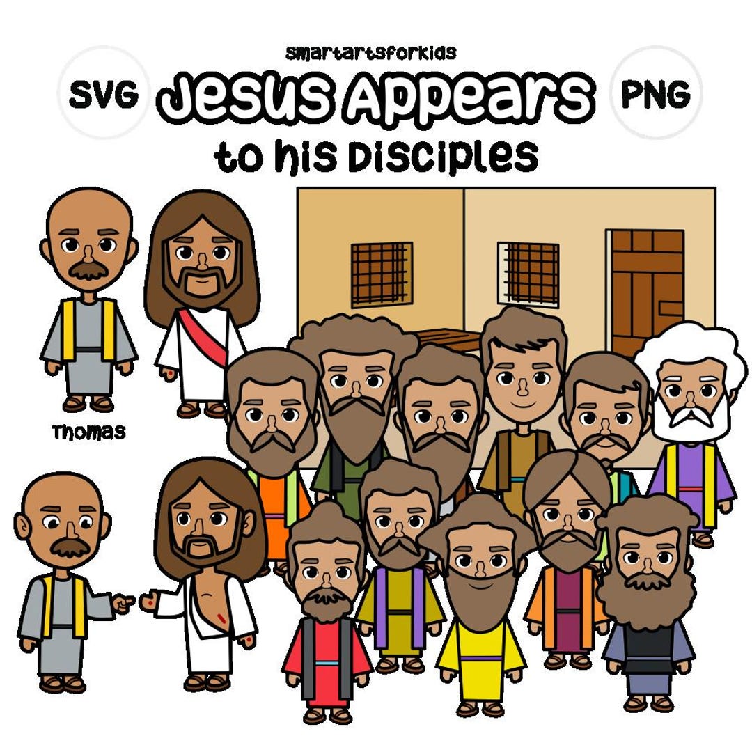 Jesus Appears to His Disciples Clip Art - Bible Based - Disciples ...