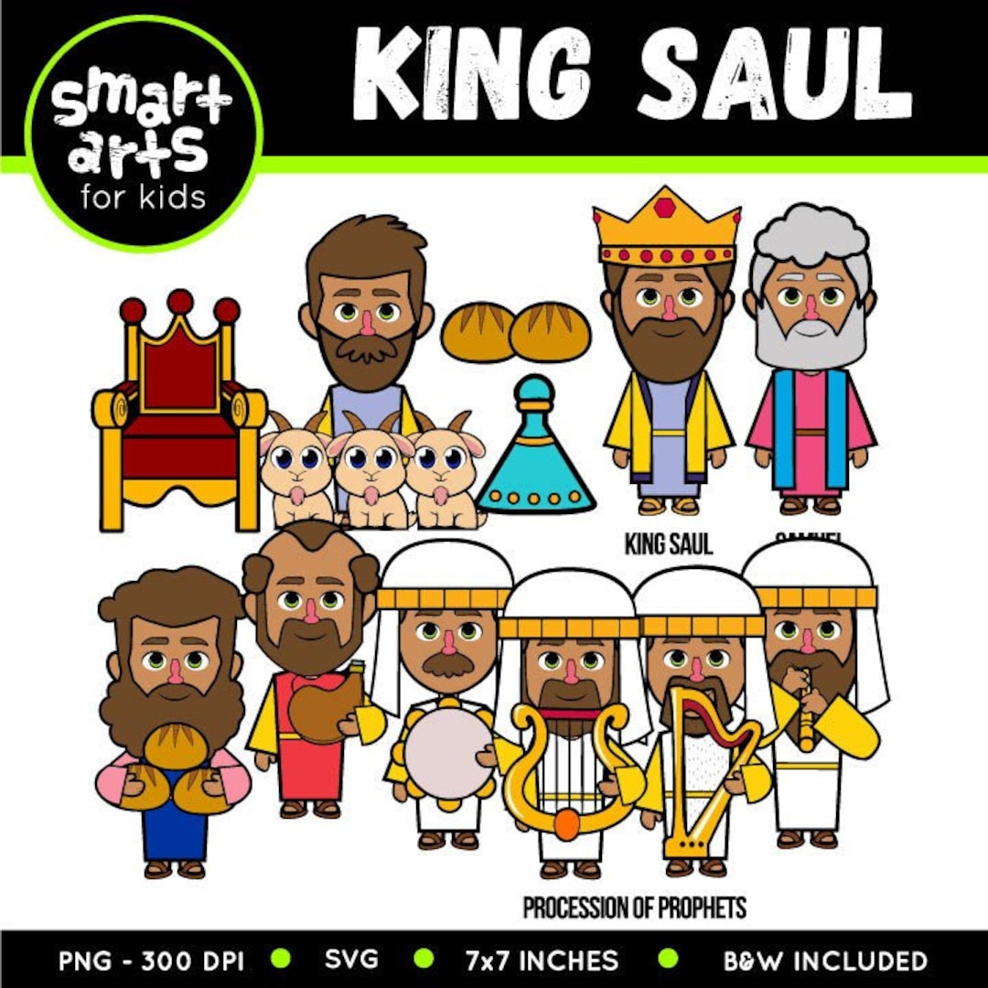 King Saul Clip Art- Bible Based - Bible Characters - VBS - Instant ...