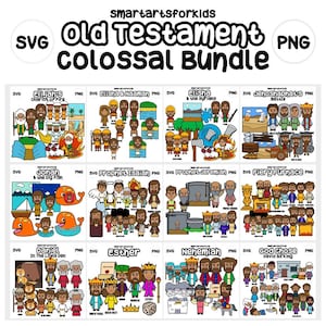 Old Testament Bible Stories Clip Art Bundle - Story for Kids - Bible ...